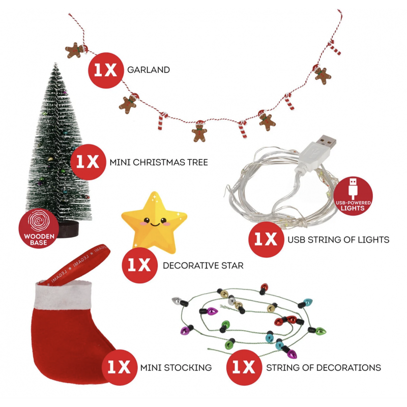 Legami - Legami Christmas Desk Decoration Kit Jingle All The Way ...